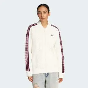 Adidas Originals Archive Cutline Knit Track Top In Off White - 20